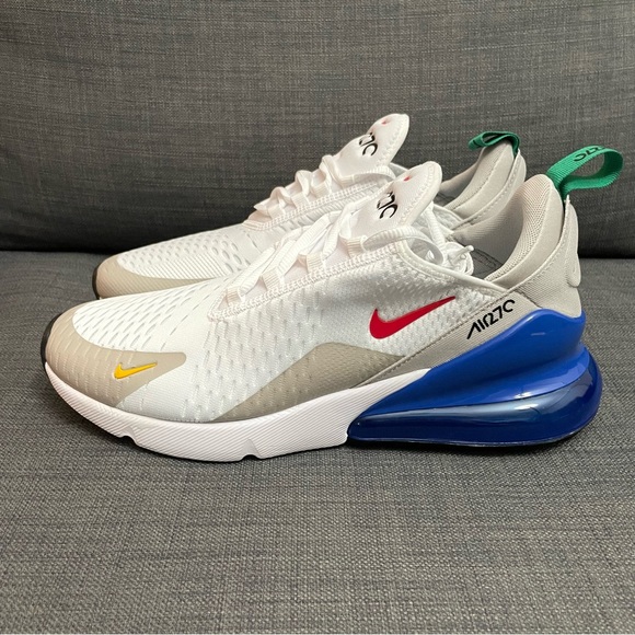 Nike | Shoes | Nike Air Max 27 Shoes Mens White Royal Blue University ...